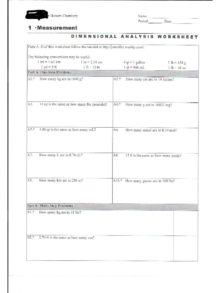 Conversion and Dimensional Analysis Review | PDF