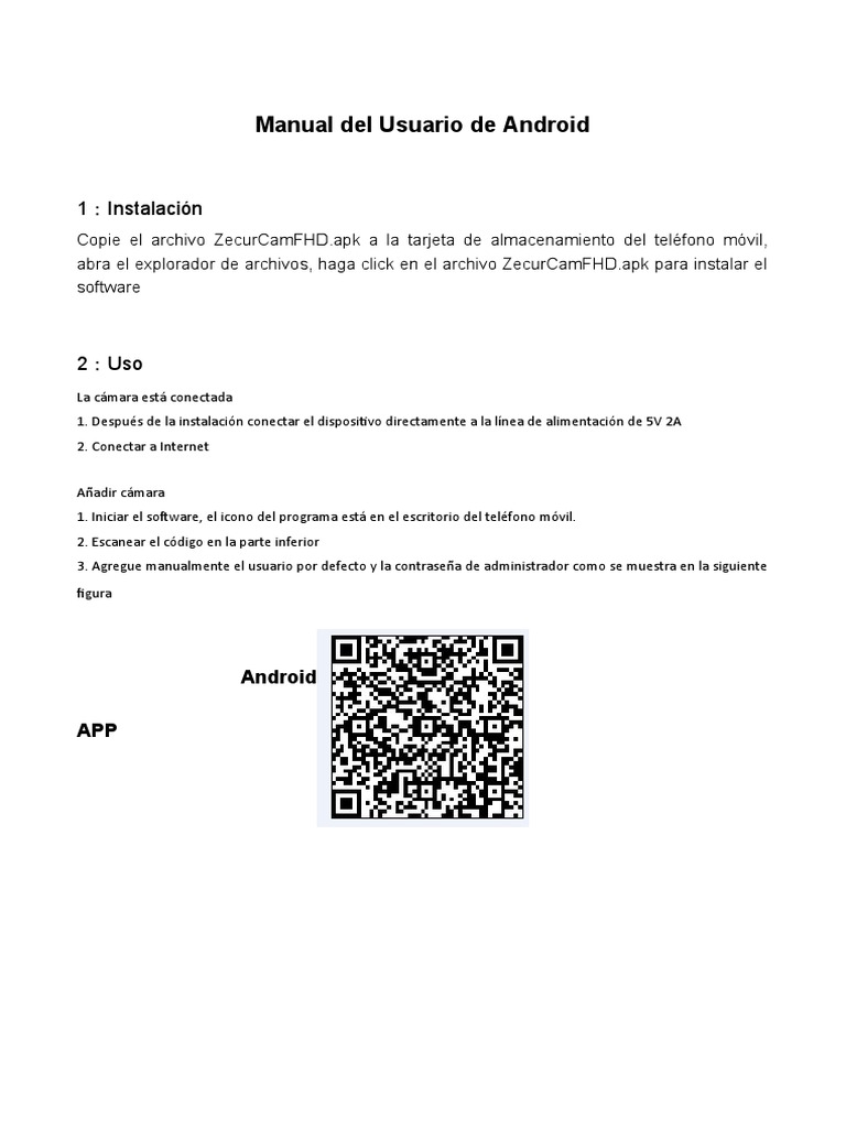 Manual de Usuario para ZecurCamFHD | PDF | Protocolo de transferencia ...