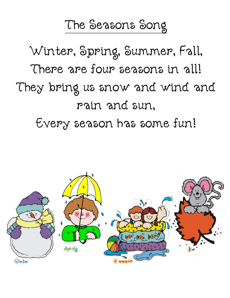 Fun Seasons Song for Kids | PDF