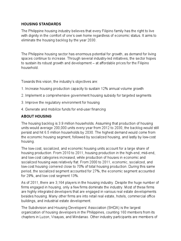 Housing Standards and Criteria | PDF | Affordable Housing | Economies