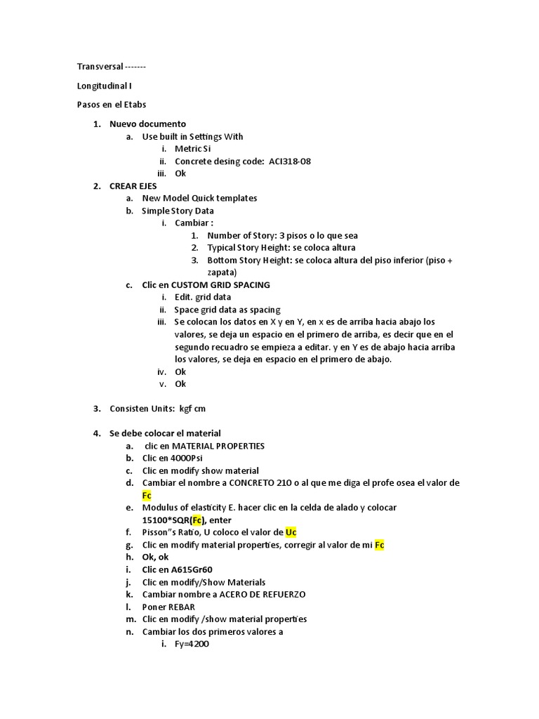 Guía de Modelado en Etabs para Estructuras | PDF | Naturaleza