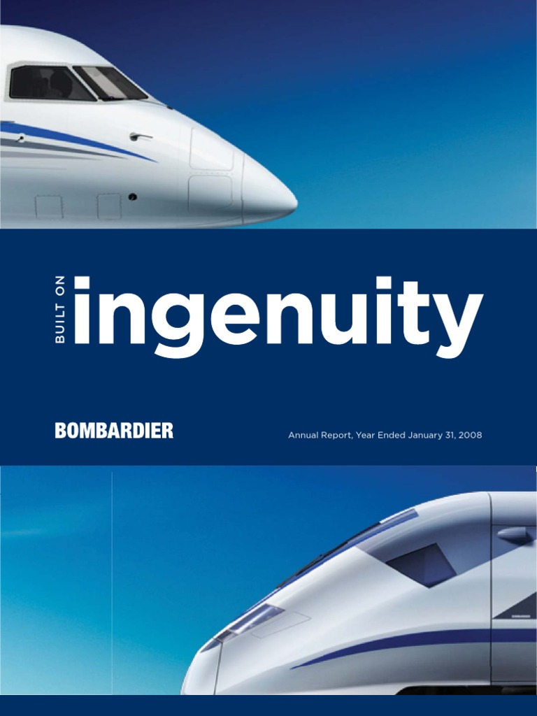 Bombardier Annual Report 2008 | PDF | Transport | Aircraft
