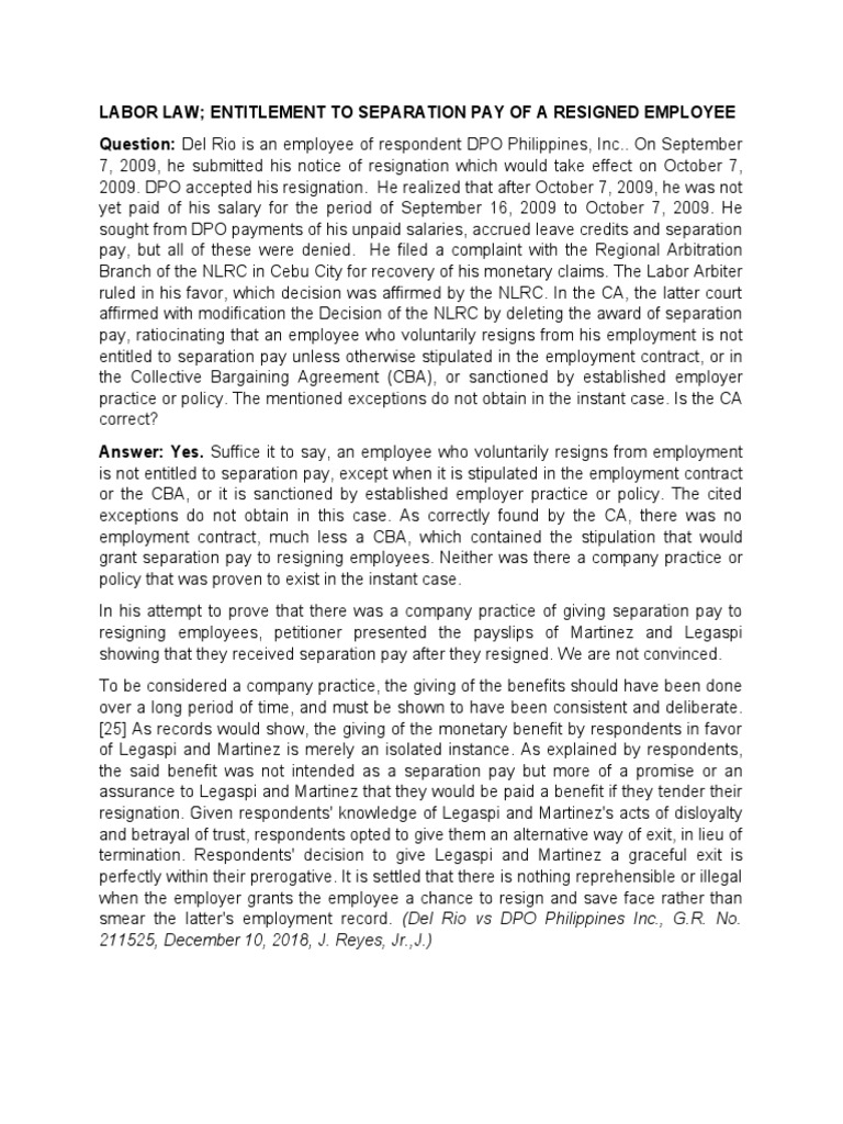 988 Del Rio Vs DPO | PDF | United States Labor Law | Employment