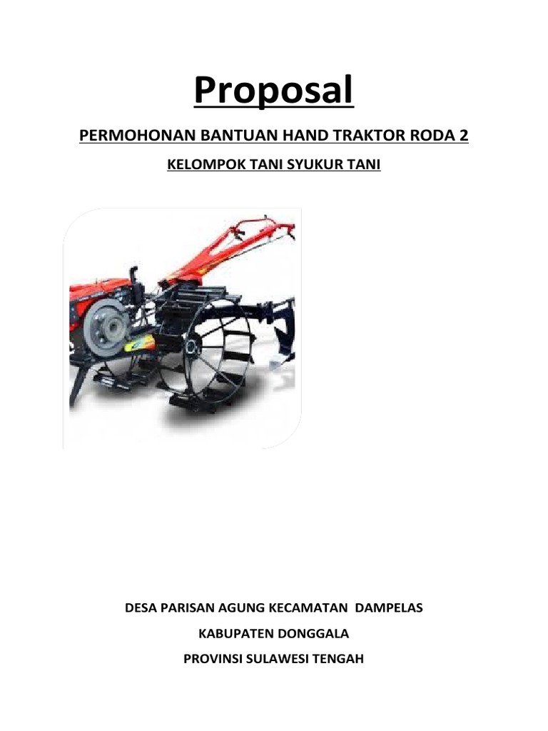Proposal Bantuan Traktor Tani | PDF