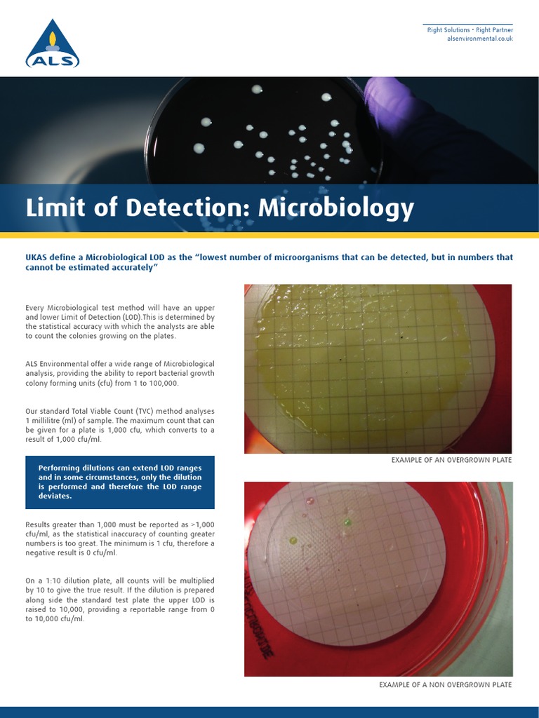 Als - Micro - Limit of Detection - Microbiology - Uk - 2017 | PDF ...
