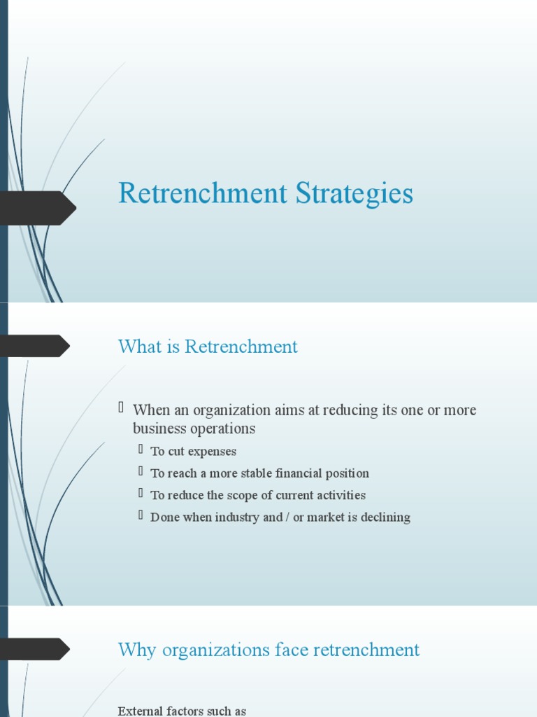 Retrenchment Strategies | PDF | Liquidation | Business