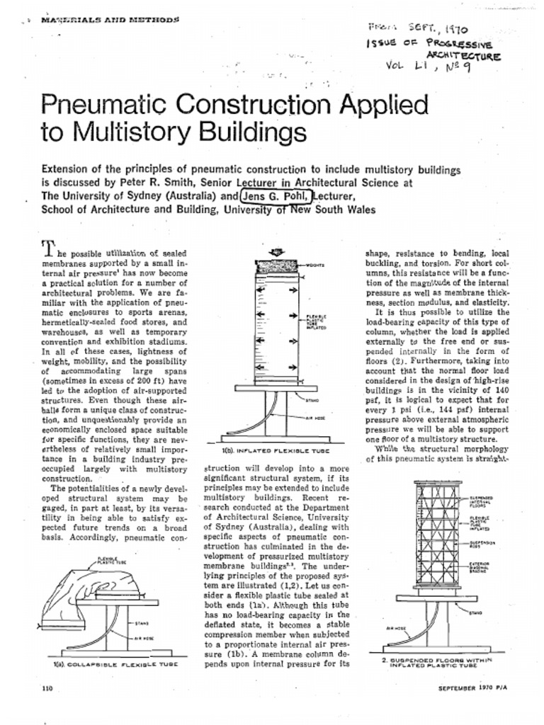 Pneumatic Construction Applied To Multistory Buildings | PDF | Fire ...