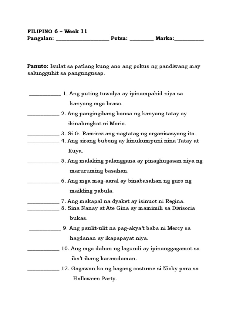 Filipino 6 | PDF