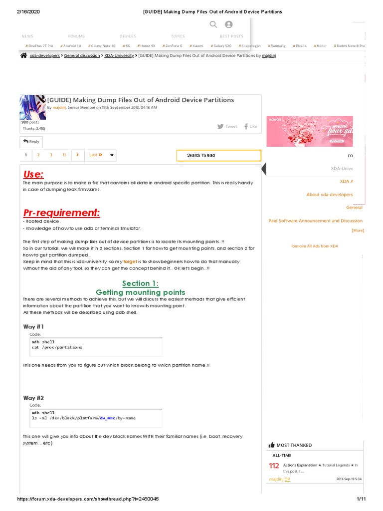 (GUIDE) Making Dump Files Out of Android Device Partitions | PDF | Android (Operating System ...