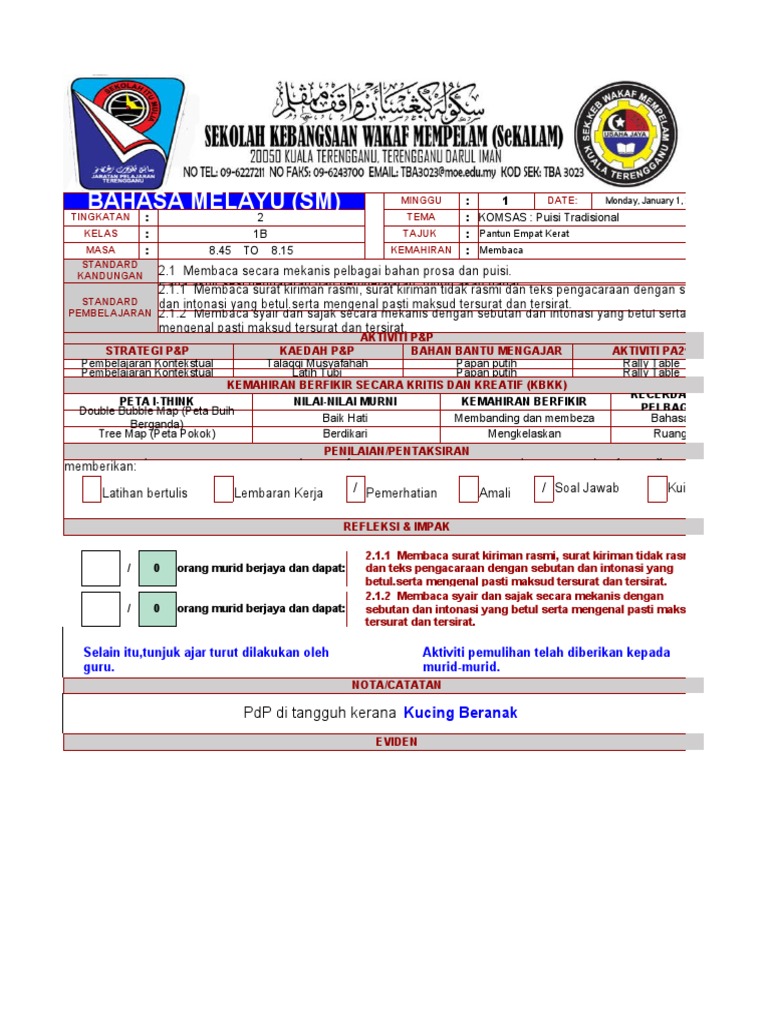 Tapak eRPH KSSM Tingkatan 2 Bahasa Melayu | PDF | Kajian Bahasa Asing