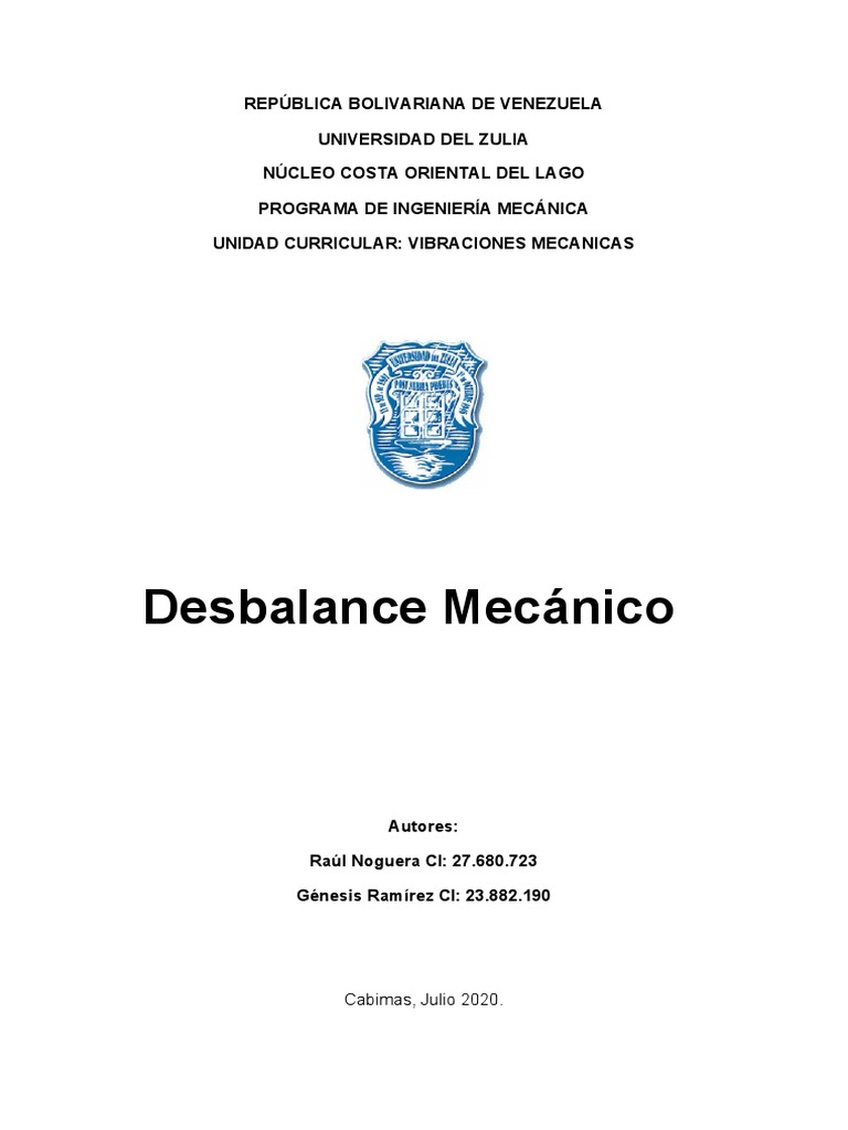 Causas de Desbalanceo en Máquinas Rotativas | PDF | Redox | Eje