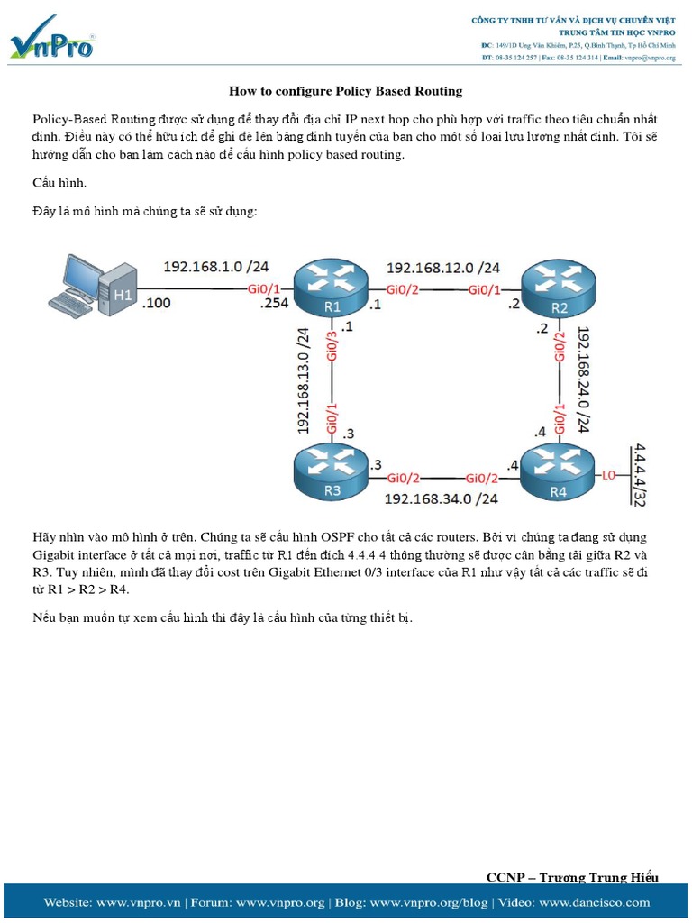 How To Configure Policy Based Routing | PDF