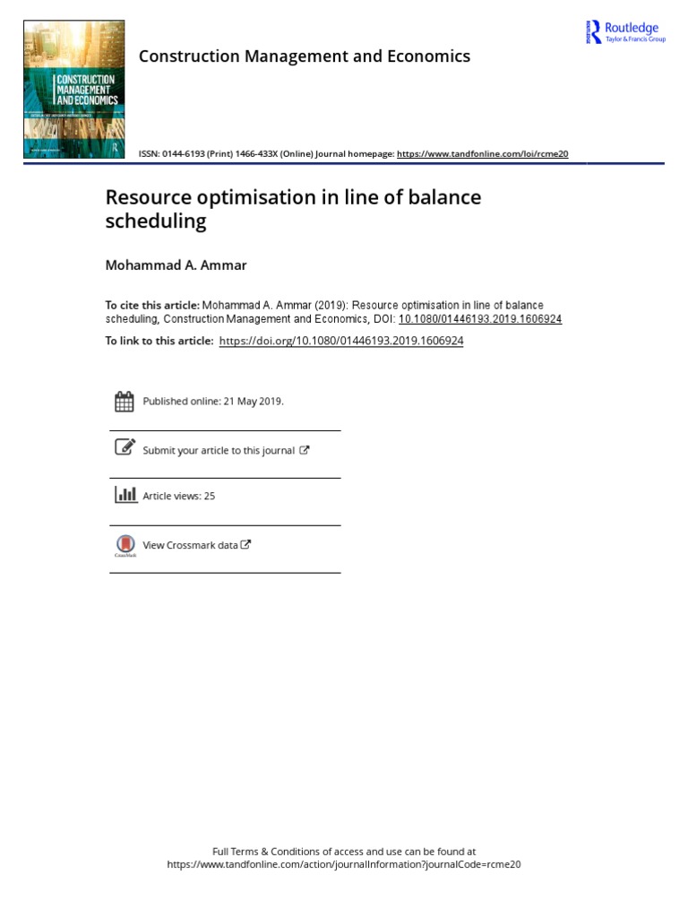 Resource Optimization in LOB Scheduling | PDF | Mathematical ...