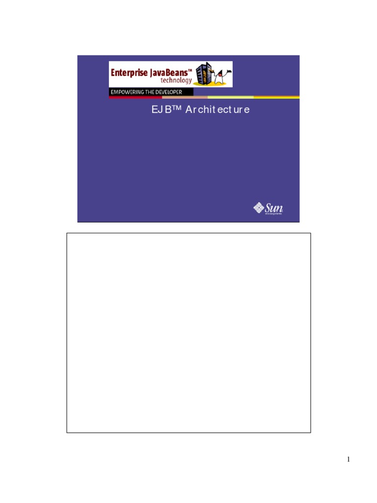 EJB Architecture | PDF | Enterprise Java Beans | Java Platform