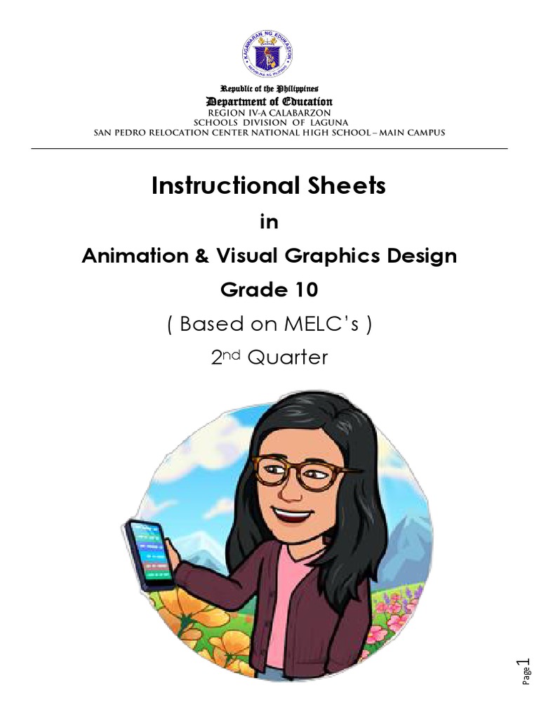 Instructional Sheets: in Animation & Visual Graphics Design Grade 10 ...