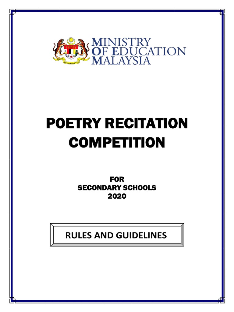 Online Poetry Recitation For Secondary Schools | PDF | Poetry | Body ...