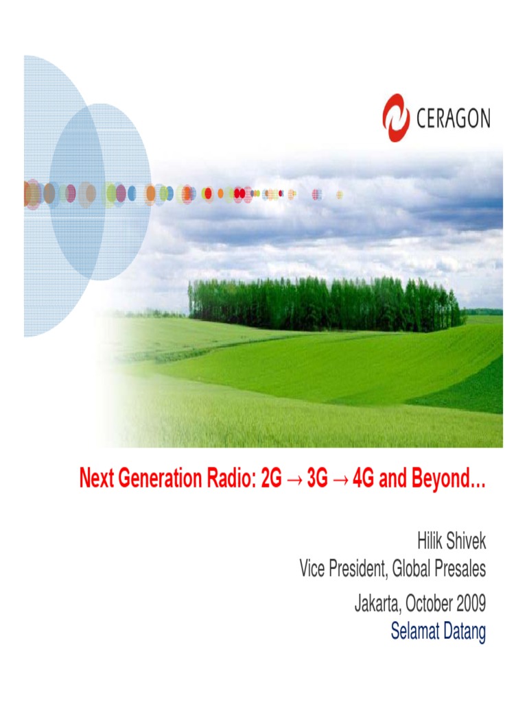 CERAGON Seminar Next Generation - IP Radio | PDF | Wi Max ...