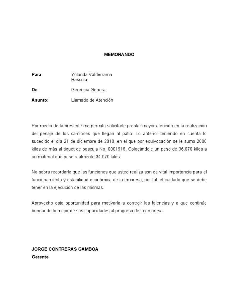 Modelo Memorando | PDF