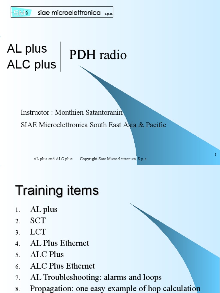 AL PLUS - ALC PLUS Overwiew | PDF | Radio | Information And ...