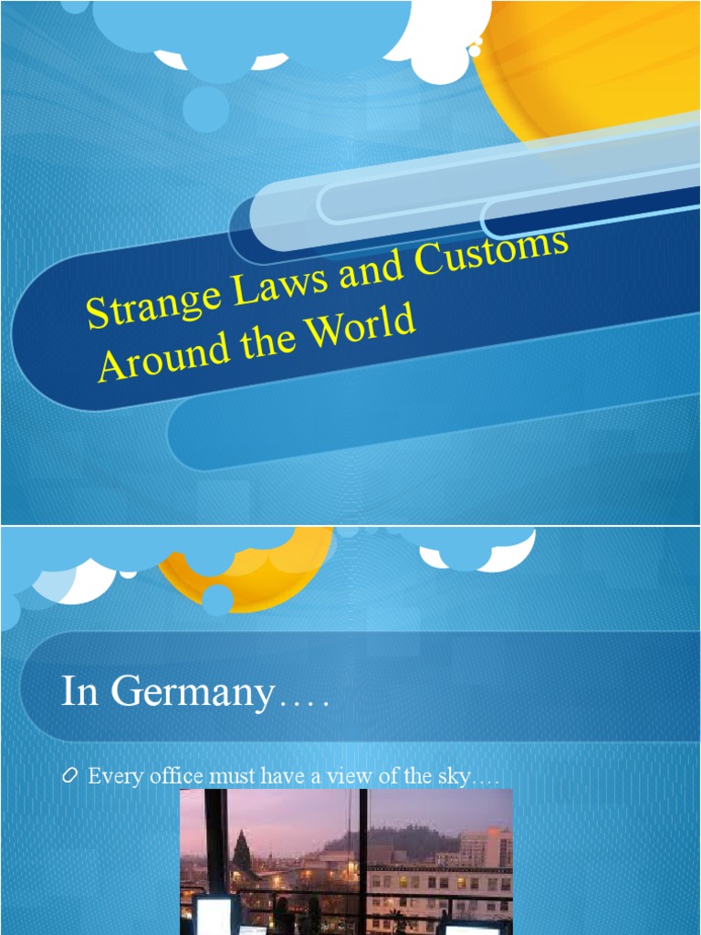 Weird Laws Around The World | PDF | Lifestyle
