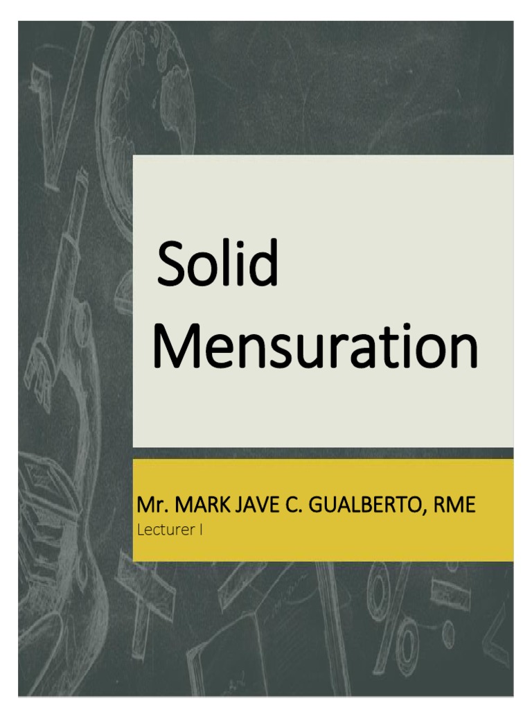 Solid Mensuration Module 1 | PDF | Area | Euclidean Geometry