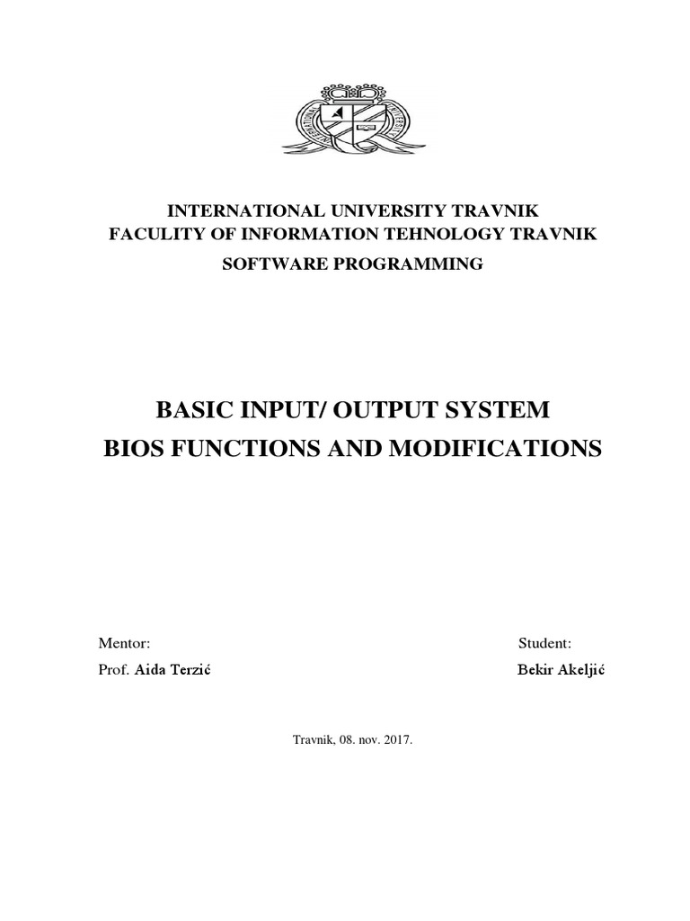 Bios Basic Input Output System Bios Func | PDF | Bios | Booting