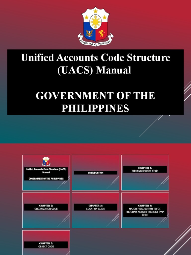 Unified Accounts Code Structure (UACS) Manual Government of The ...