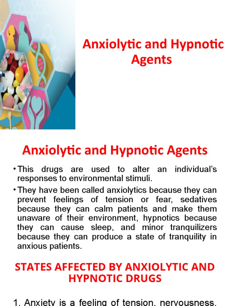 Anxiolytic and Hypnotic Agents | PDF | Benzodiazepine | Anxiety