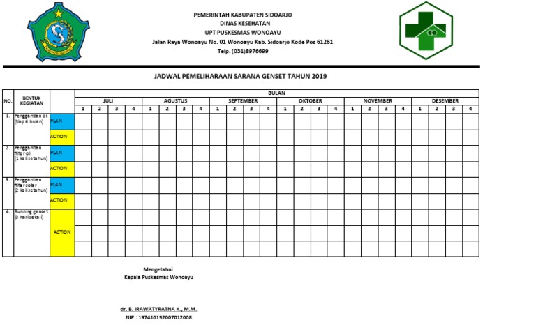 Log Book Genset 2 | PDF