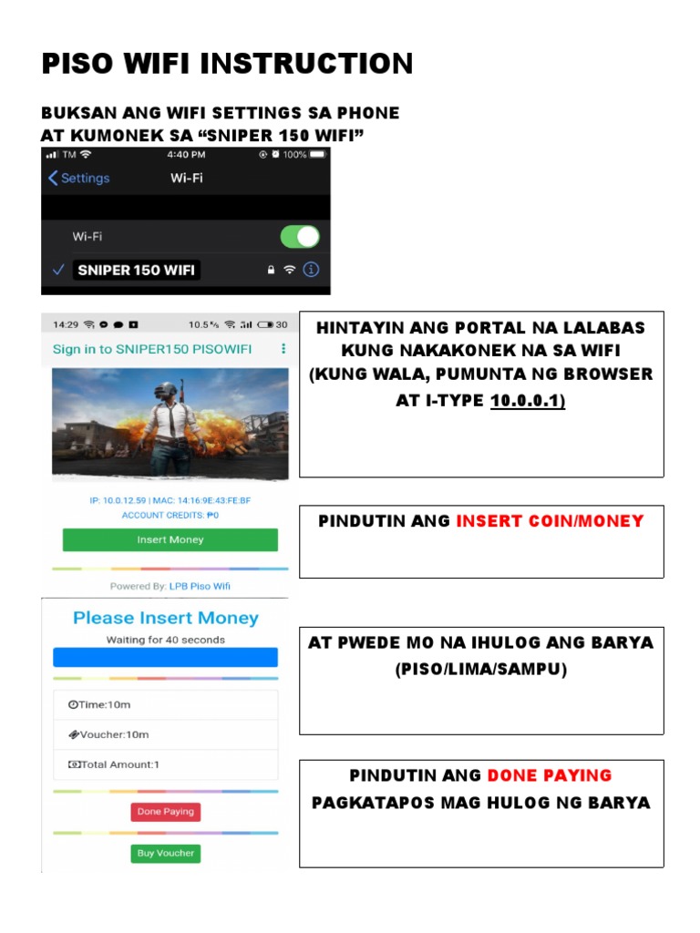 Piso Wifi Instruction | PDF