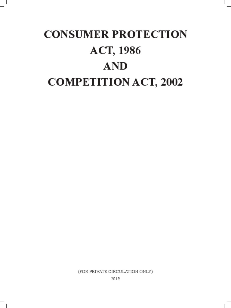 Consumer Protection Act 1986 Competition Act 2002 N | Consumer ...