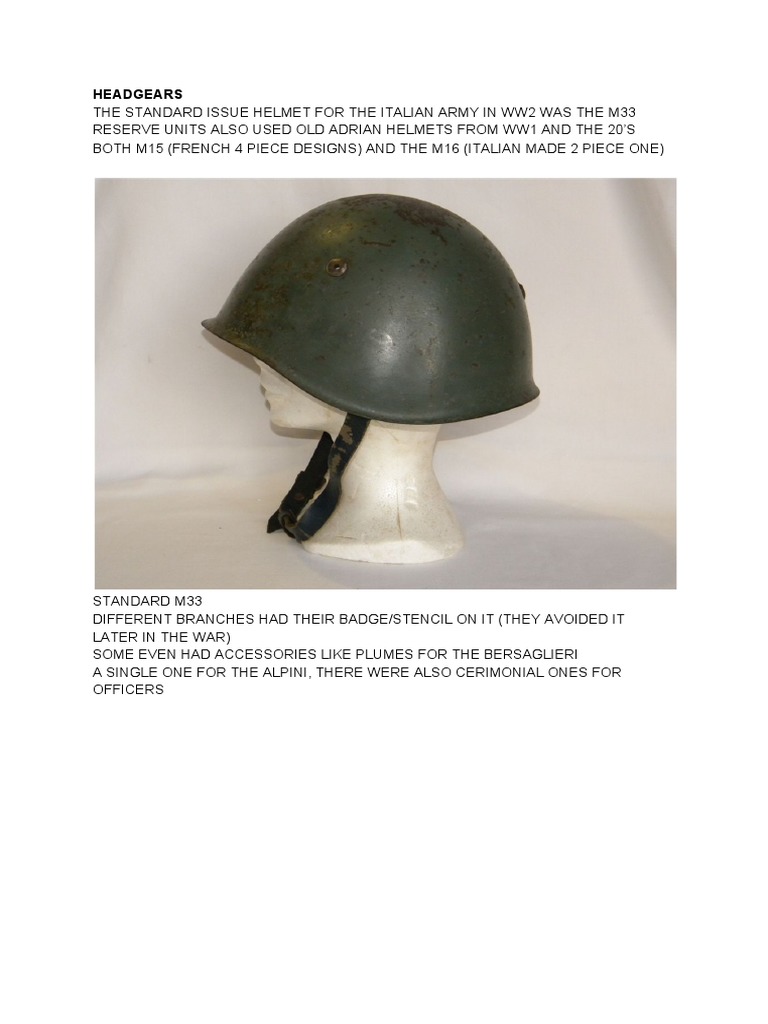 Italian Army Gear in WW2 | PDF | Uniforms | Military Uniforms