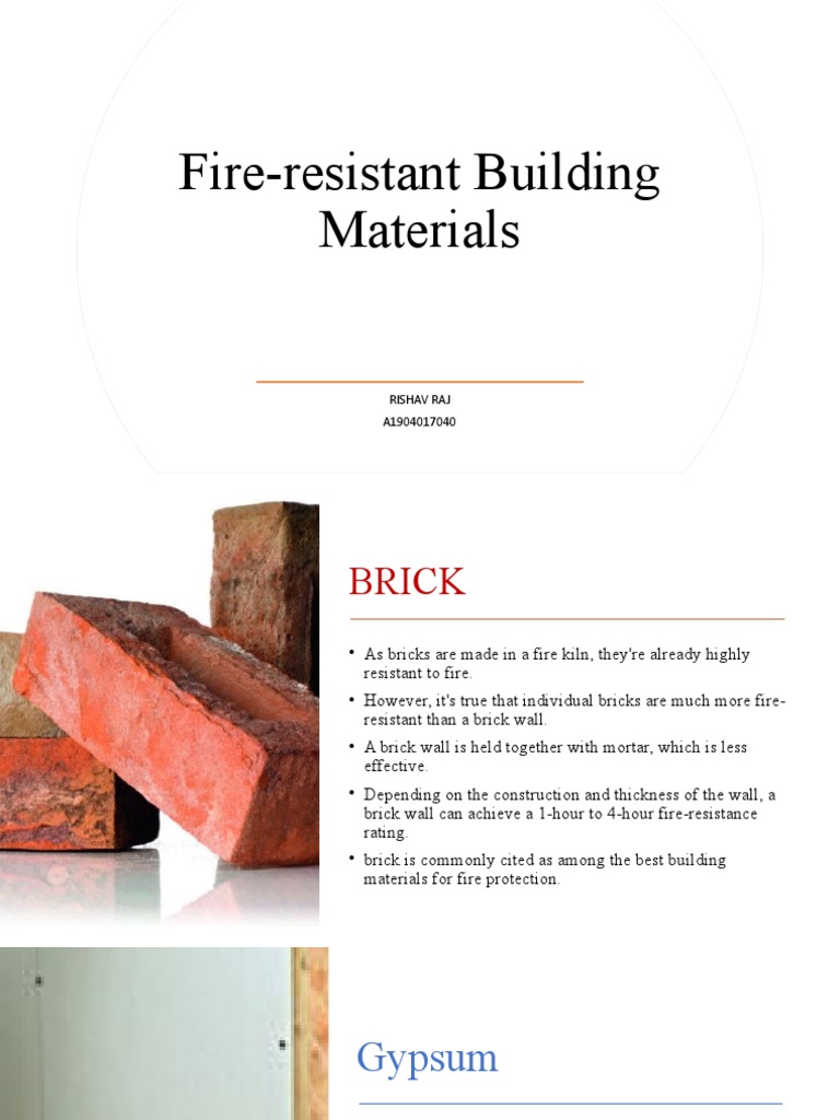 Fire-Resistant Building Materials Overview | PDF