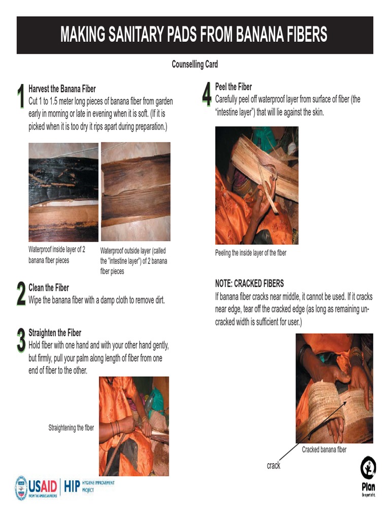 Banana Fiber Sanitary Pad Guide | PDF | Banana | Nature