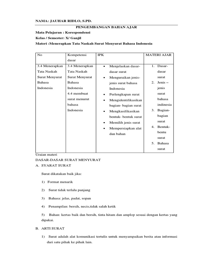 (Kor.4.1) Naskah Surat Bindo-Dikonversi | PDF