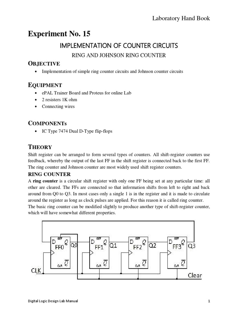 Experiment No. 15: Laboratory Hand Book | PDF | Electronic Circuits ...