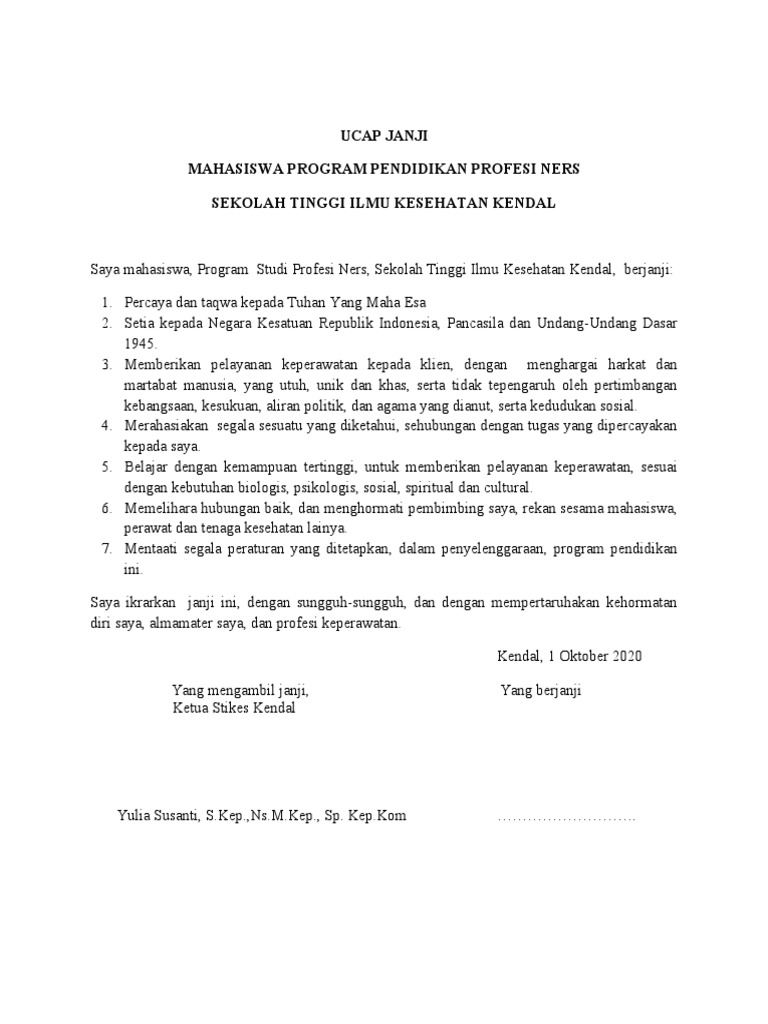 Teks Ucap Janji | PDF