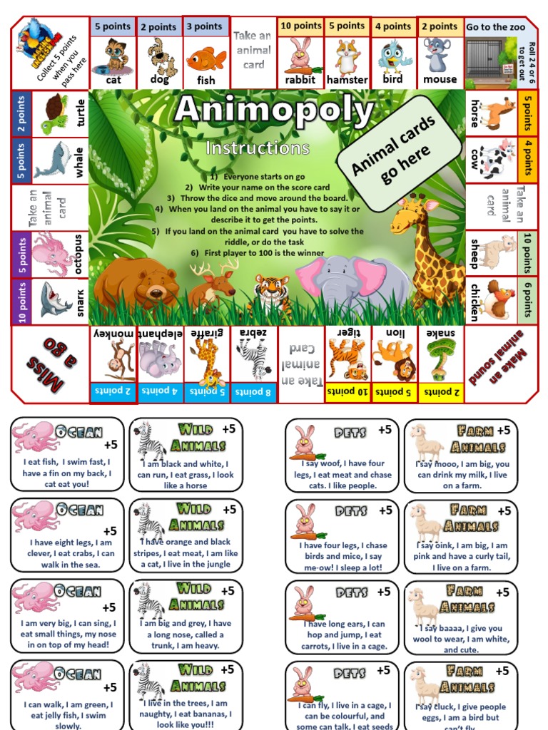 A Trip to the Zoo: An Educational Board Game about Animals | PDF | Nature