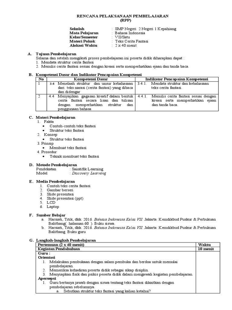 RPP Fix Narasi 3.4 4.4 | PDF