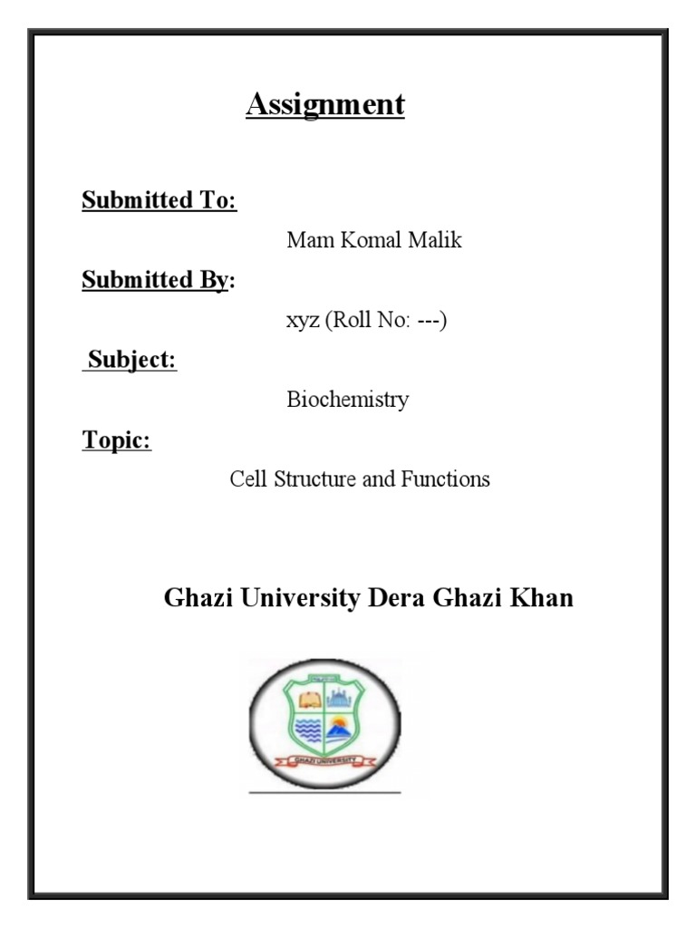 Sample Assignment | PDF | Chloroplast | Cell (Biology)