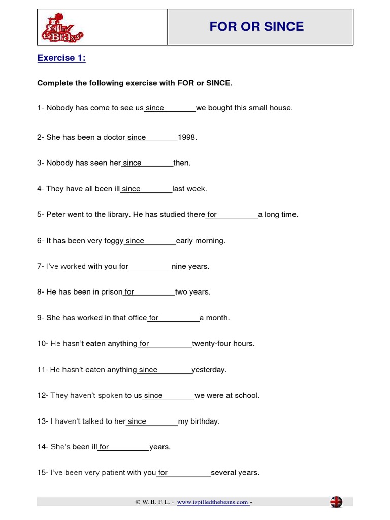 For and Since | PDF