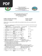 Math 8-1st Quarter Final Exam With TOS and Answer Key | PDF ...