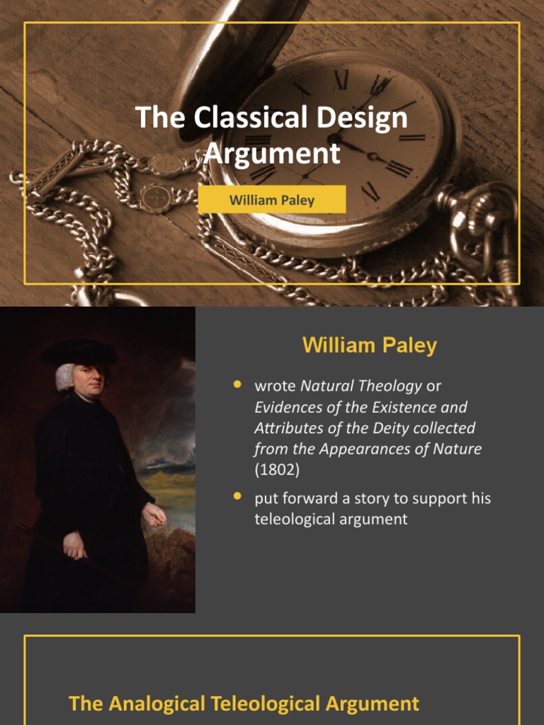 The Classical Design Argument: William Paley | PDF | Metaphysics ...