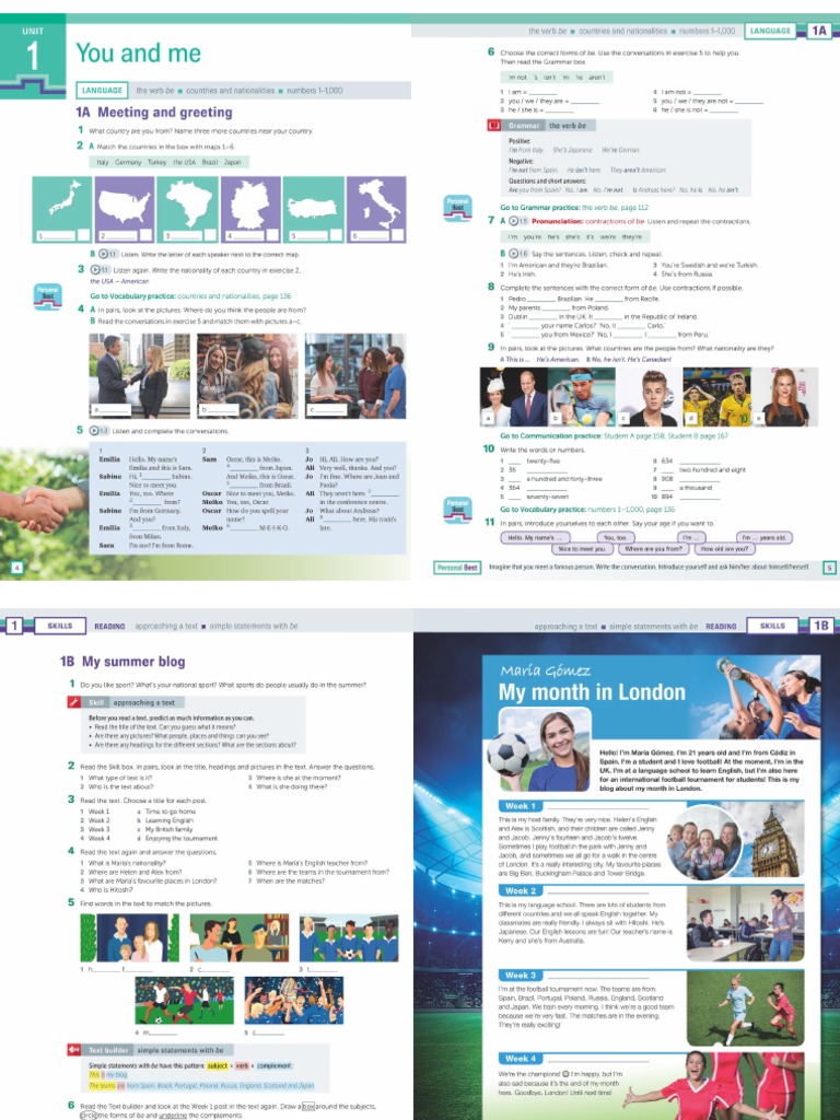 Personal Best A2 - Unit 1 | PDF