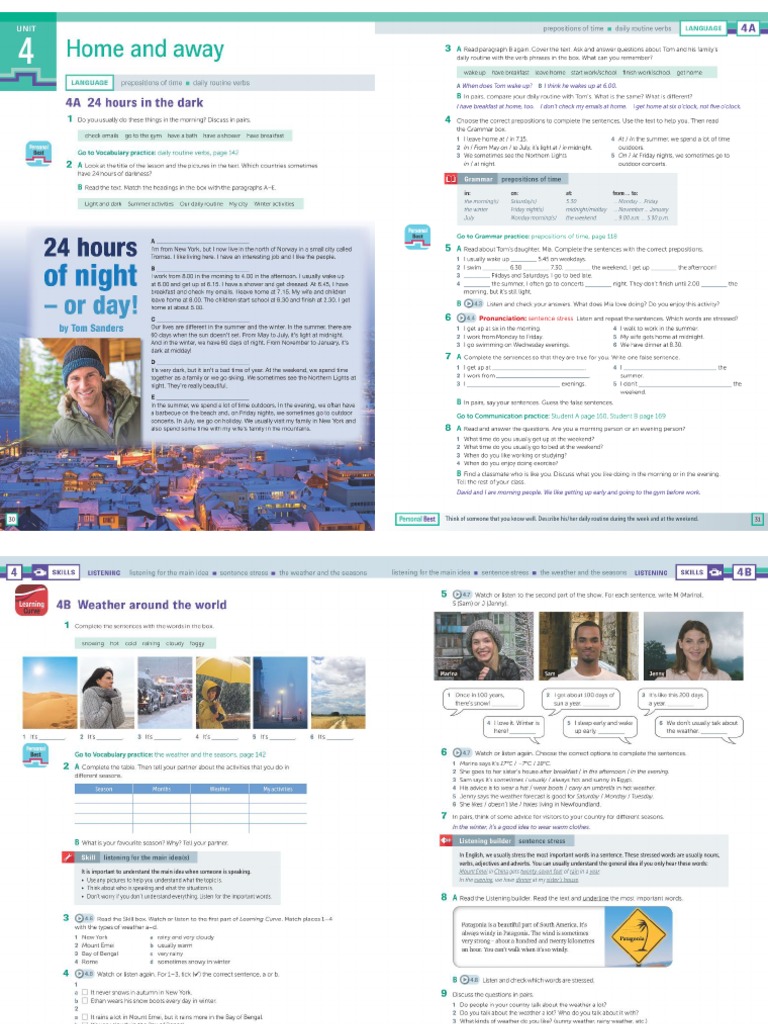 Personal Best A2 - Unit 4 | PDF