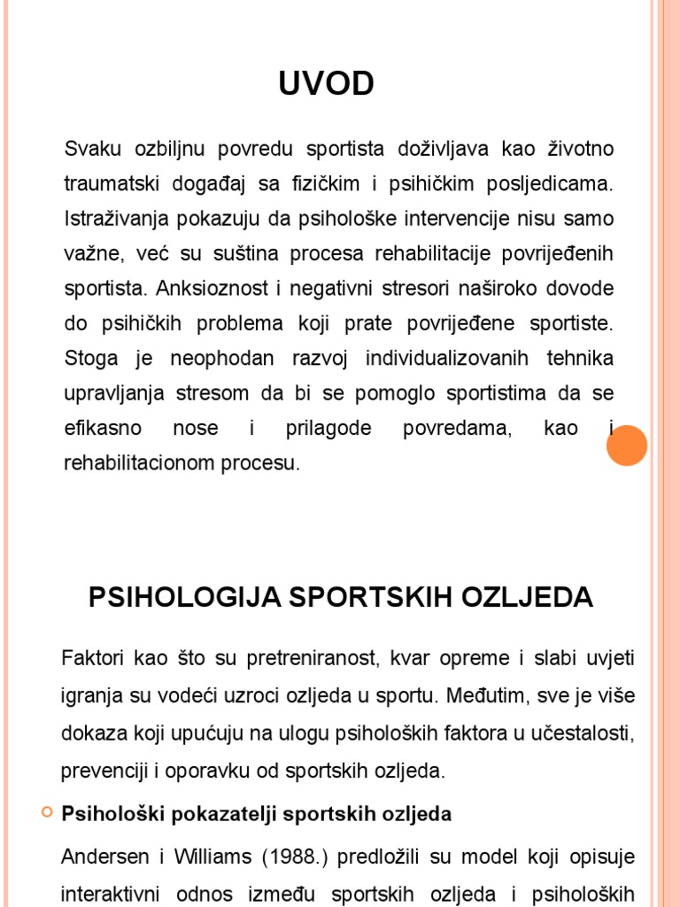 Sportske Povrede | PDF