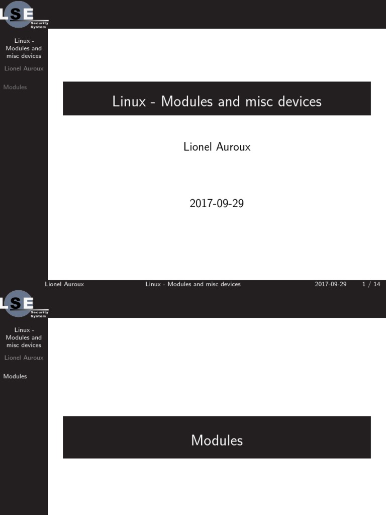 03 Linux Modules | PDF | Operating System Technology | Computer ...