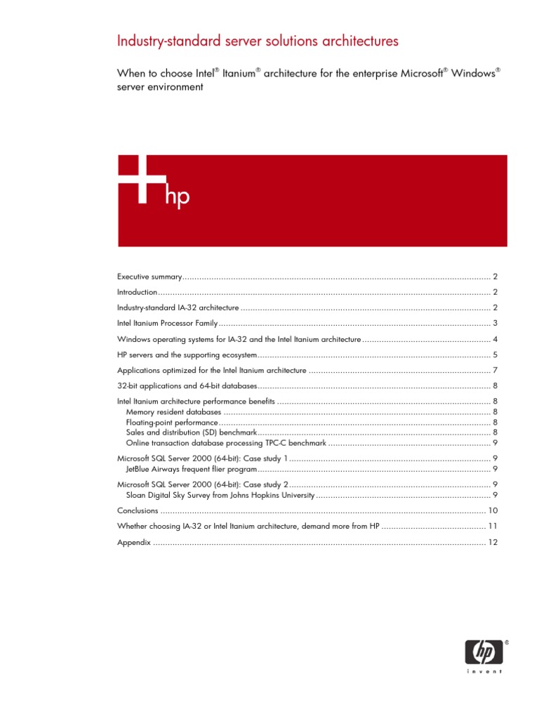 When To Choose Intel® Itanium® Architecture For The Enterprise ...