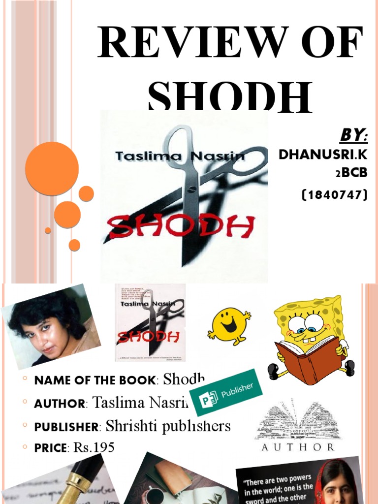 Review of Shodh: Dhanusri.K 2Bcb | PDF | Books