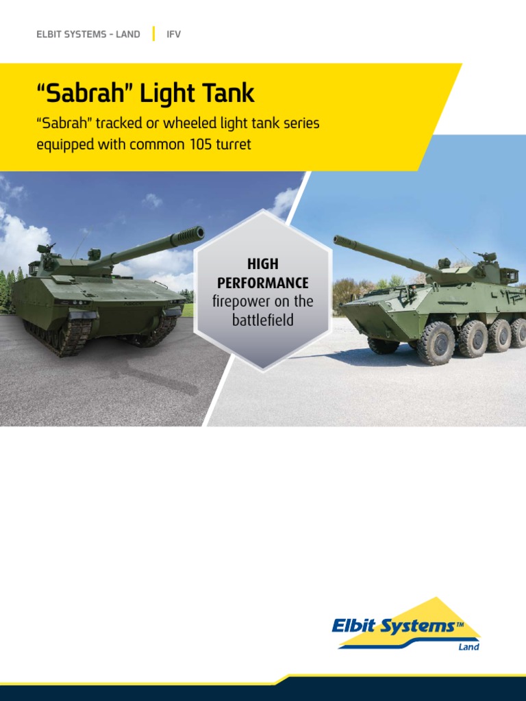 "Sabrah" Tracked or Wheeled Light Tank Series Equipped With Common 105 ...